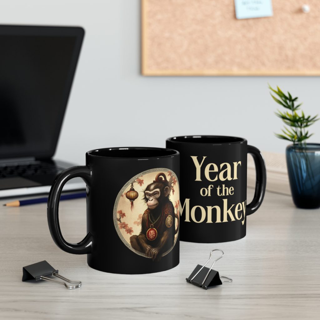 Black Year of the Monkey Mug - Zodiac Fusion