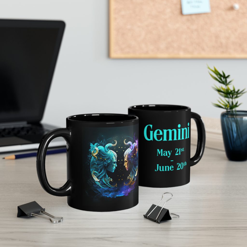 Black Gemini Mug (US) - Zodiac Fusion