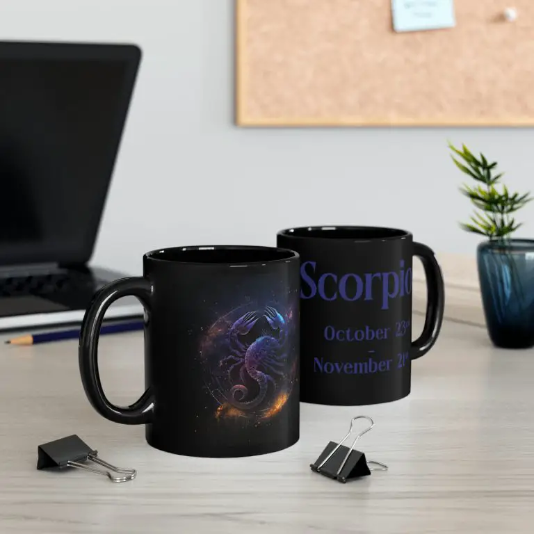 Black Scorpio Mug (US) - Zodiac Fusion