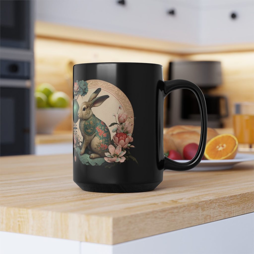 Black Taurus Rabbit Mug (US) - Zodiac Fusion