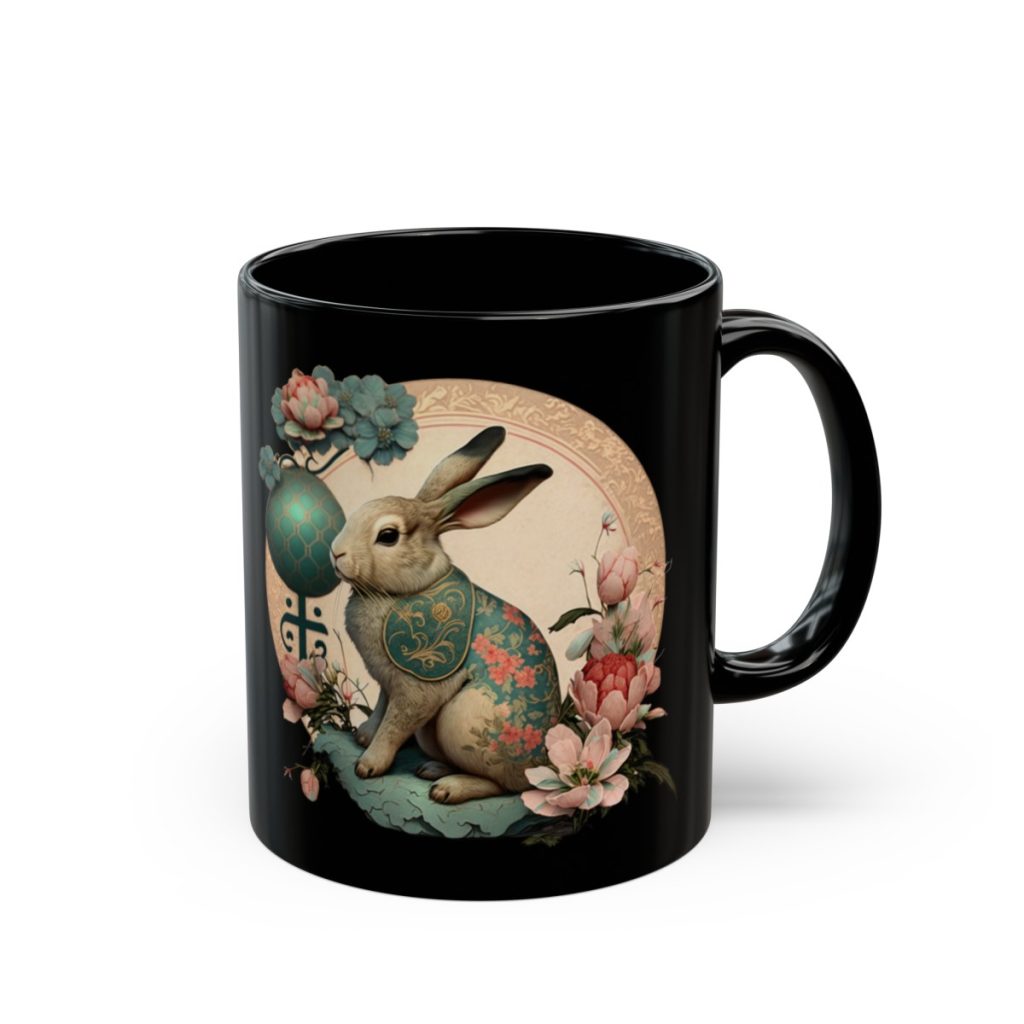 Black Taurus Rabbit Mug (US) - Zodiac Fusion