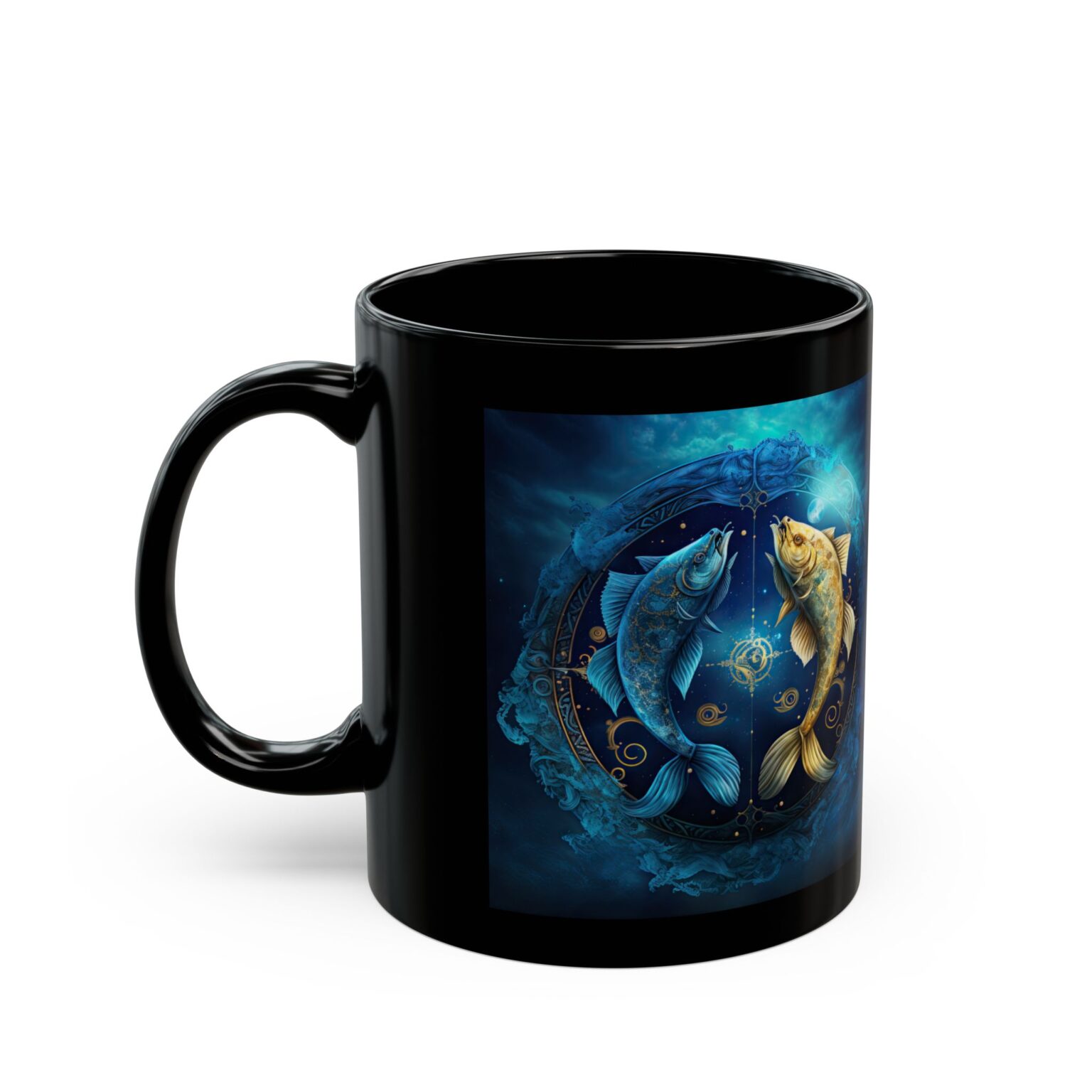 Black Pisces Rabbit Mug - Zodiac Fusion