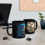 Black Pisces Rabbit Mug - Zodiac Fusion